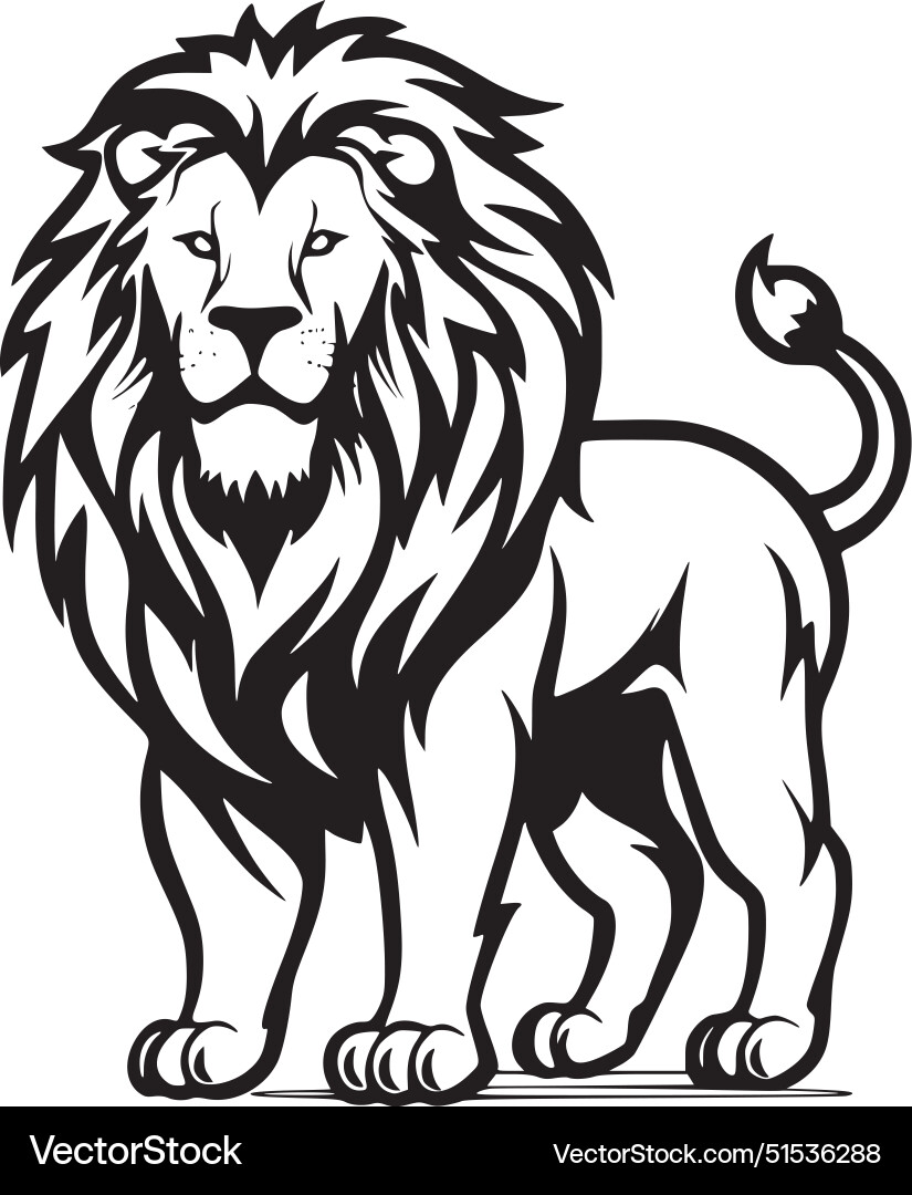Lion - minimalist and simple silhouette Royalty Free Vector