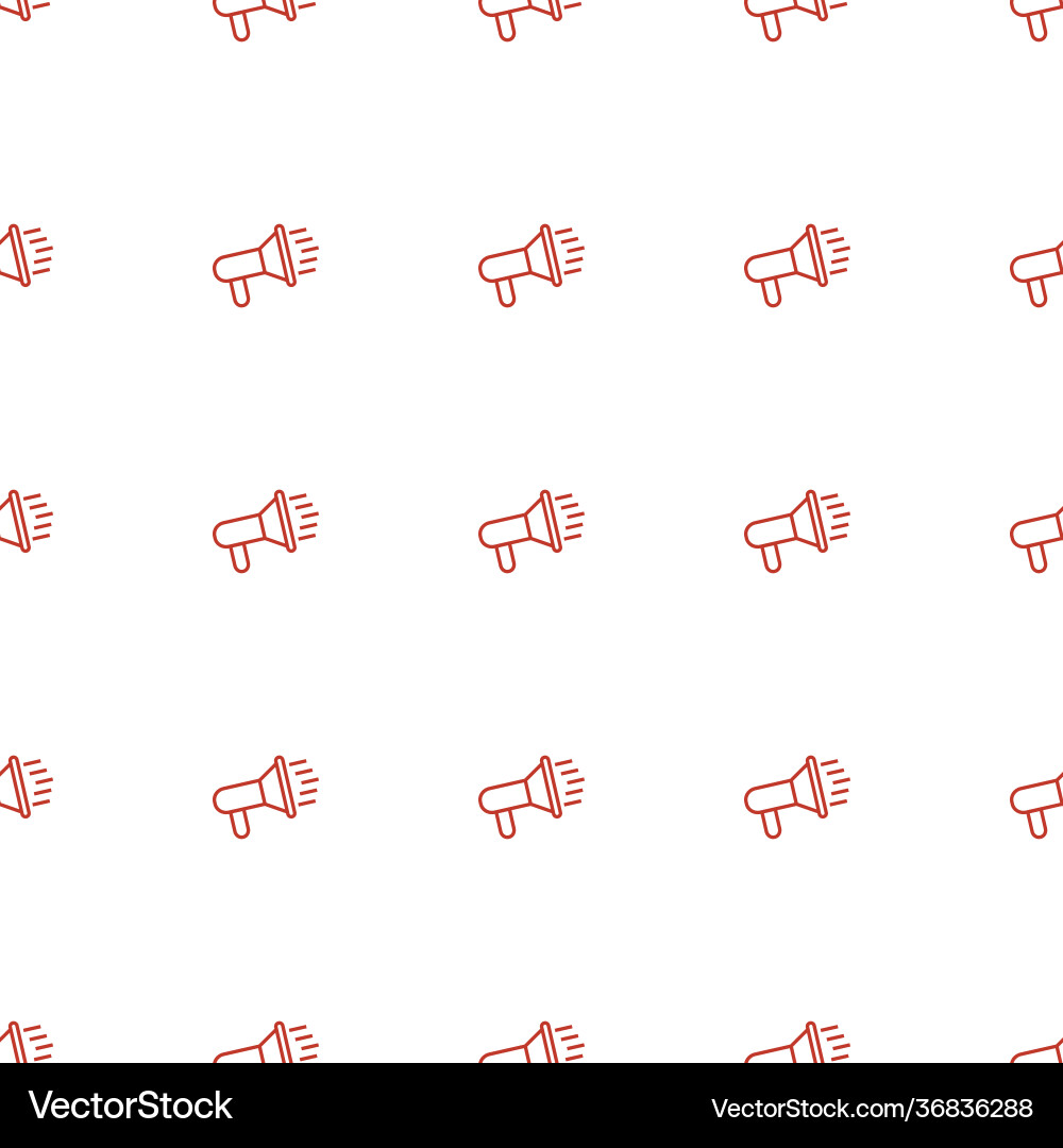 Megaphone icon pattern seamless white background Vector Image