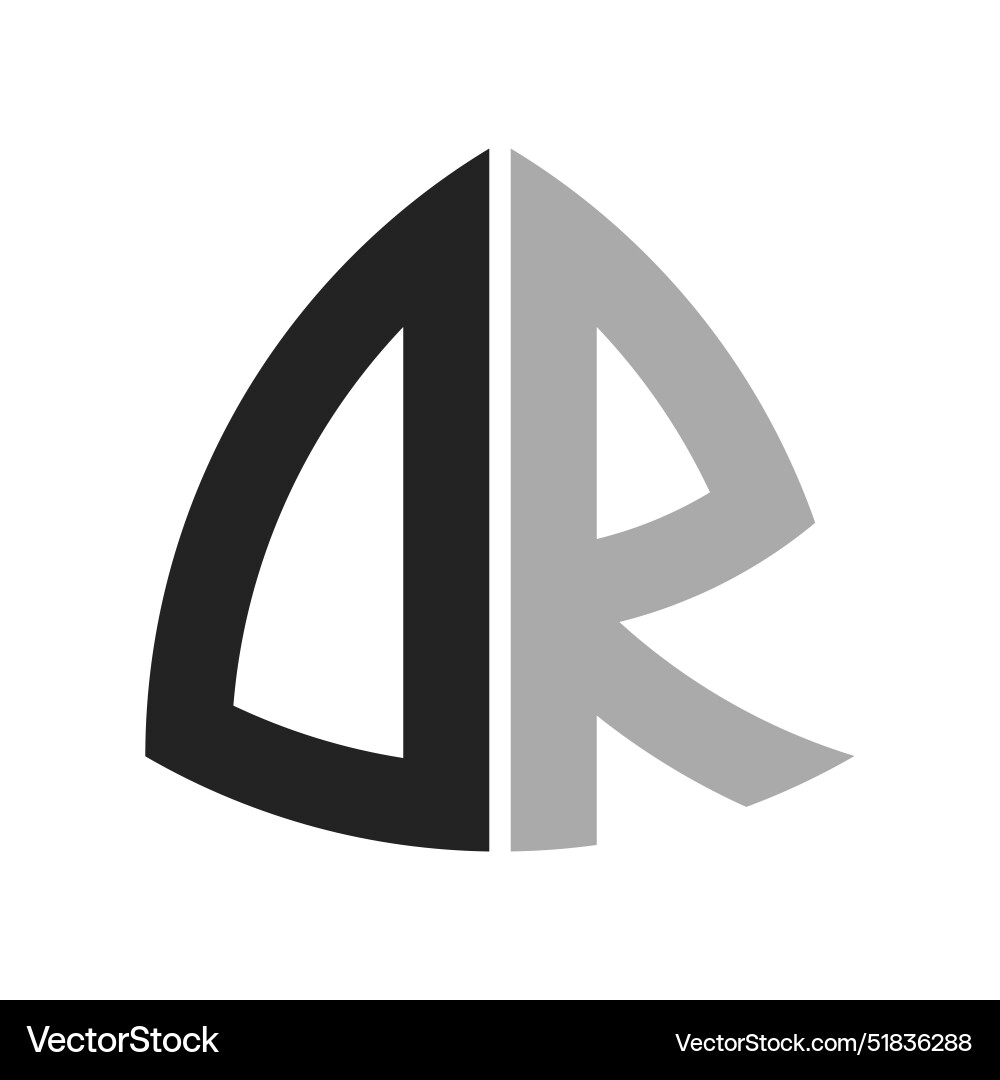 Modern creative dr logo design letter icon Vector Image