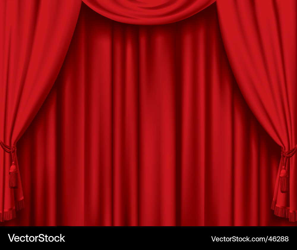 Red curtain Royalty Free Vector Image - VectorStock