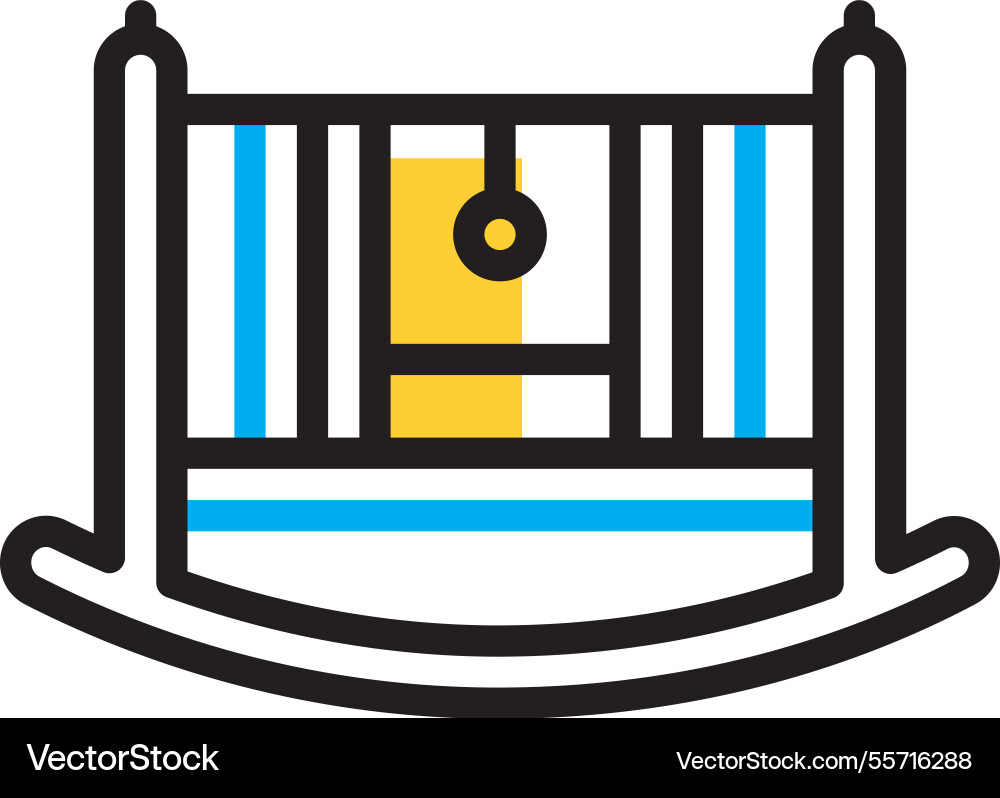 Rocking cradle Royalty Free Vector Image - VectorStock