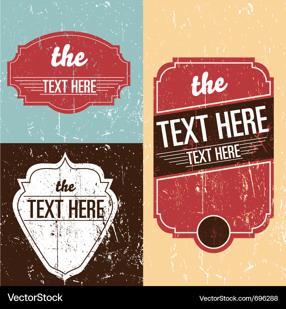 Vintage label set Royalty Free Vector Image - VectorStock