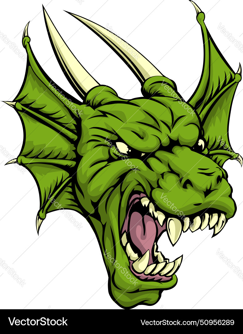 Dragon head Royalty Free Vector Image - VectorStock