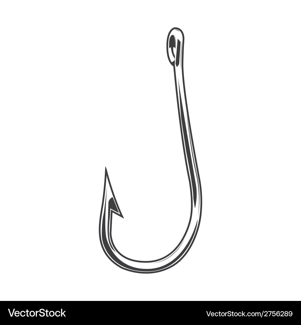 Fishing hook Royalty Free Vector Image - VectorStock