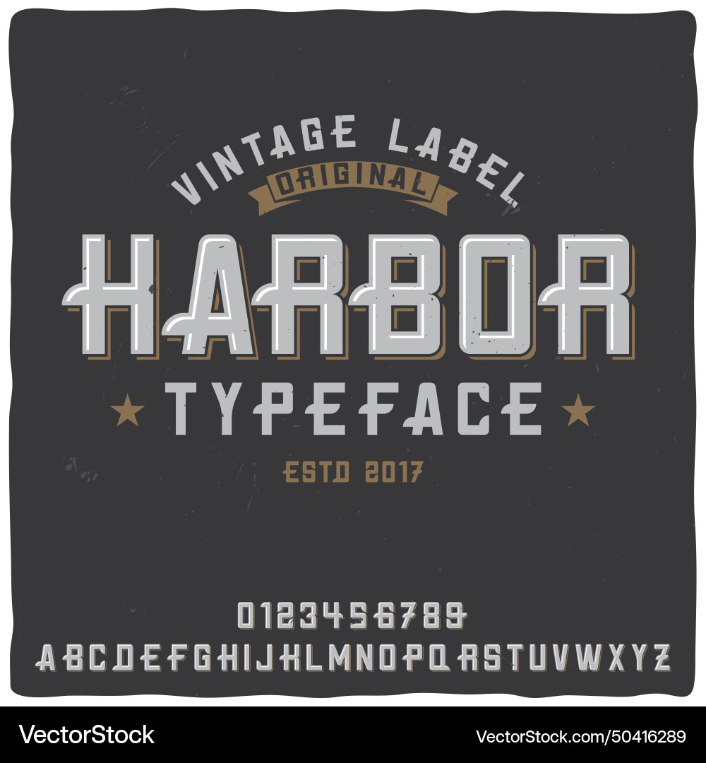 Good handcrafted font for any label design Vector Image