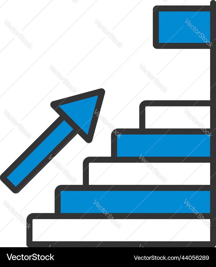 Ladder to aim icon Royalty Free Vector Image - VectorStock