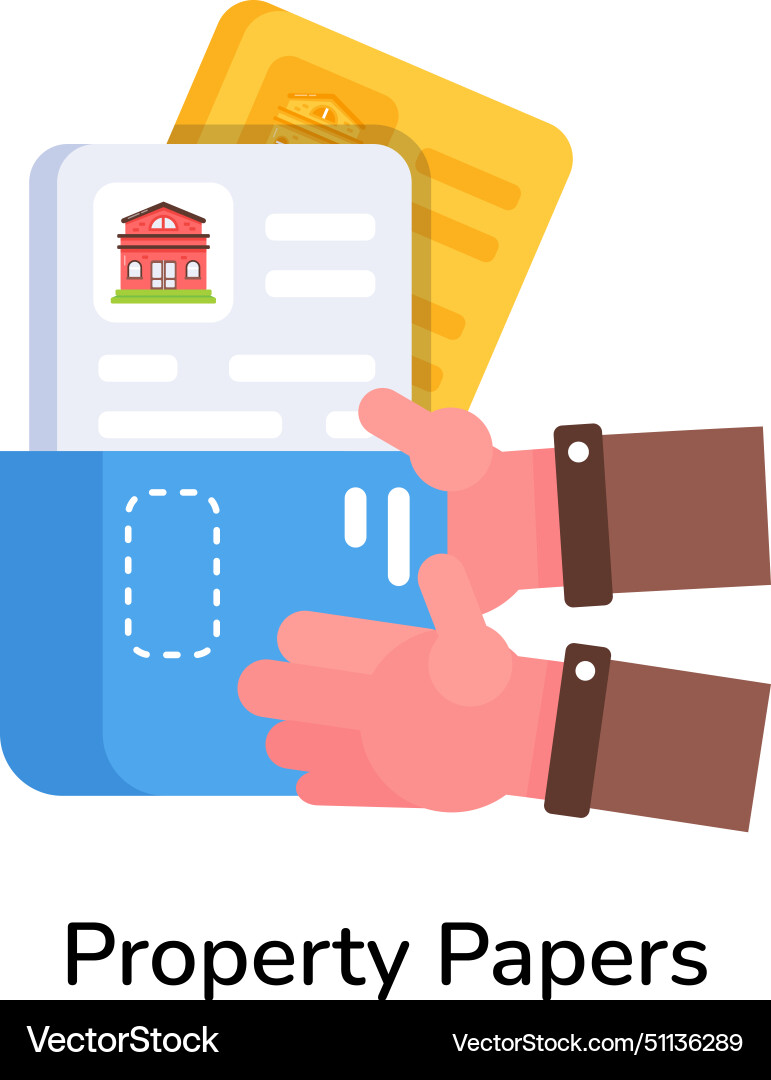 Property papers Royalty Free Vector Image - VectorStock