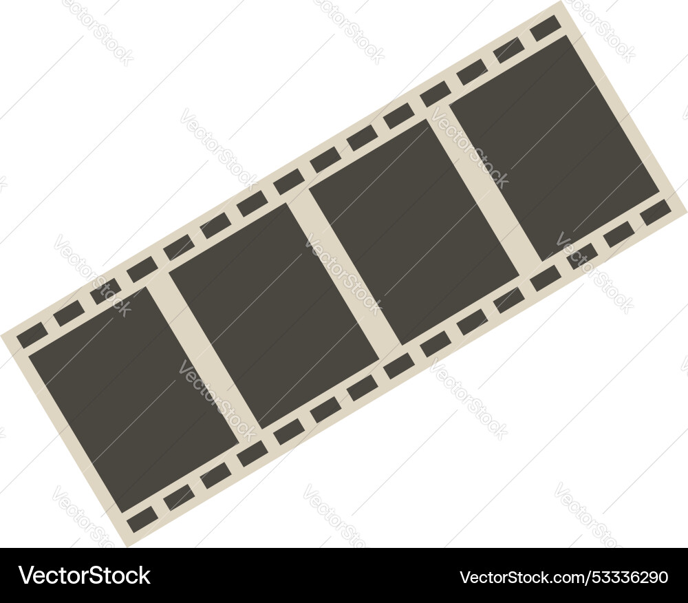 Blank film strip diagonal on white background Vector Image