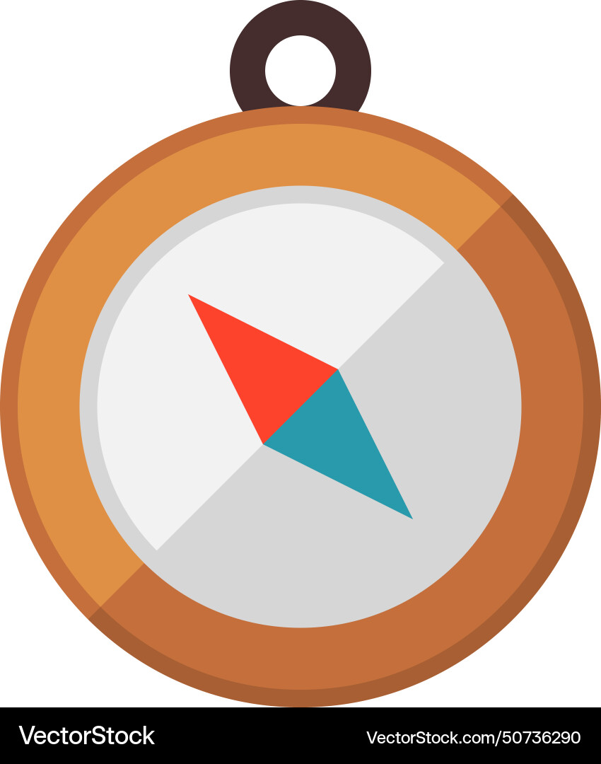 Compass color icon marine navigation tool symbol Vector Image