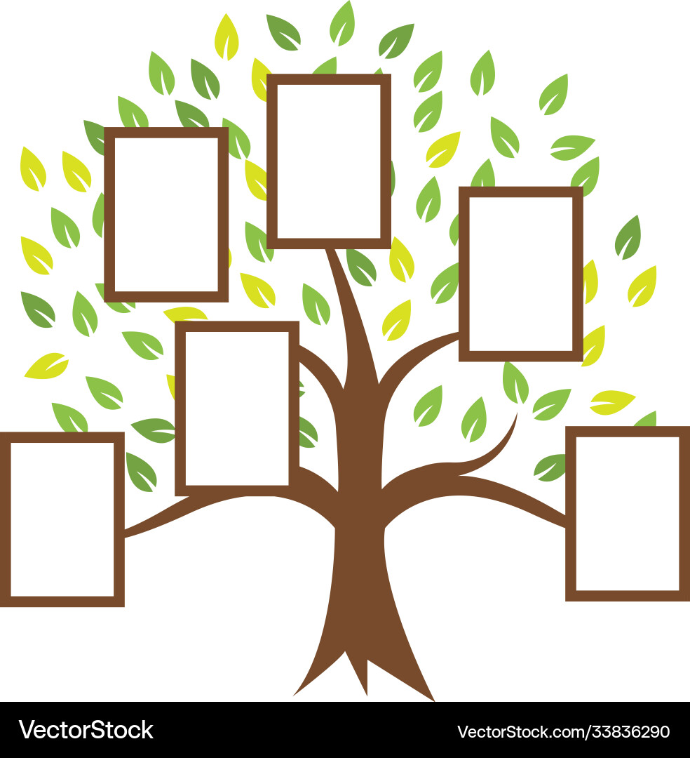 Family tree template design Royalty Free Vector Image