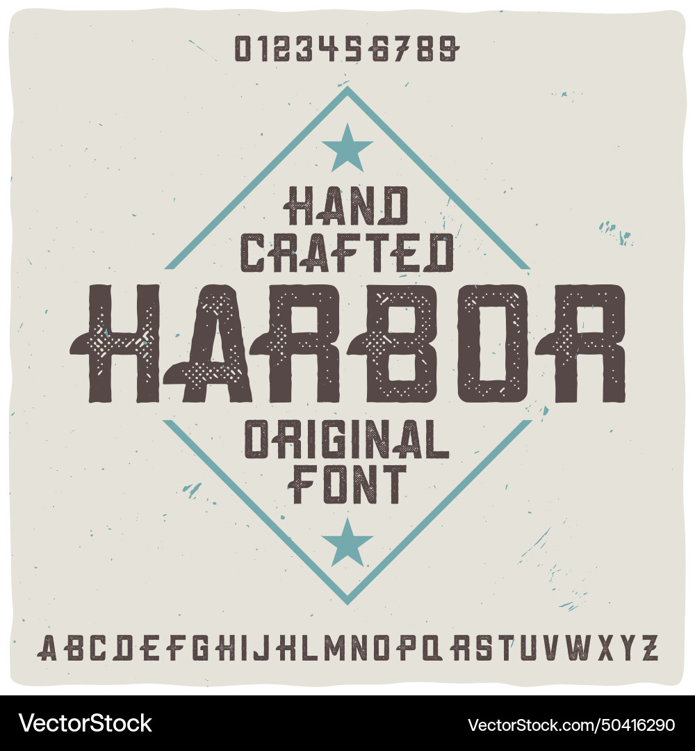 Good handcrafted font for any label design Vector Image