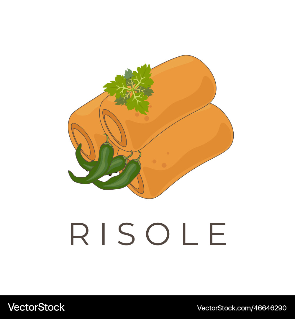 Indonesian street food risole mayo Royalty Free Vector Image