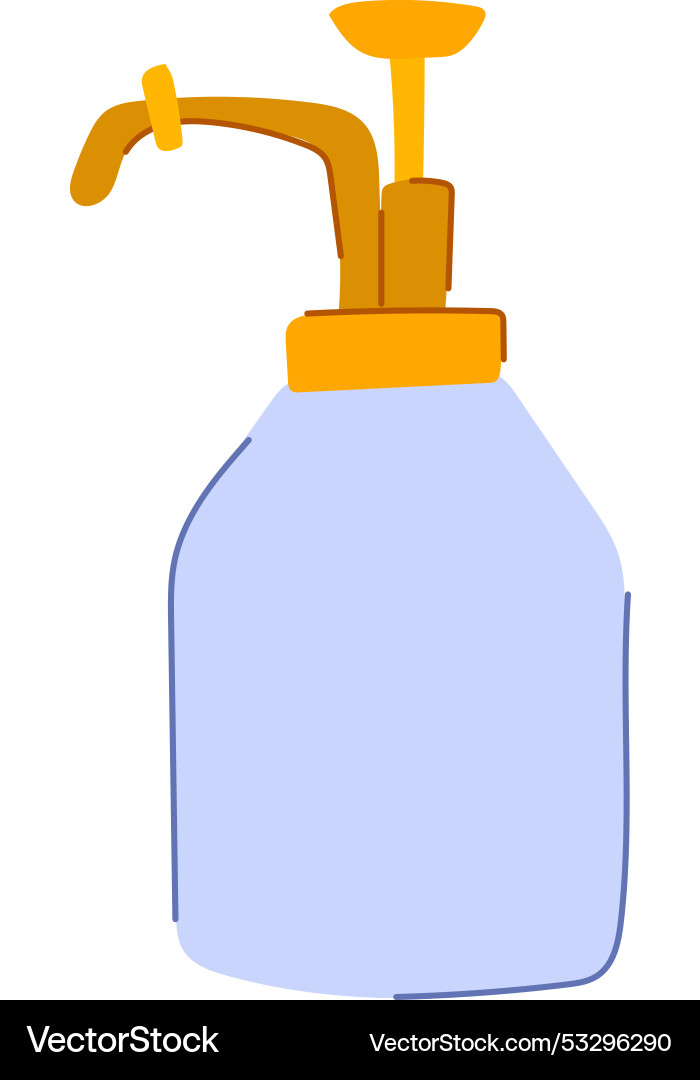 Kitchen liquid soap dispenser cartoon Royalty Free Vector