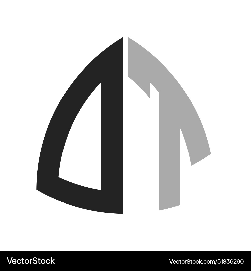 Modern creative dt logo design letter icon Vector Image