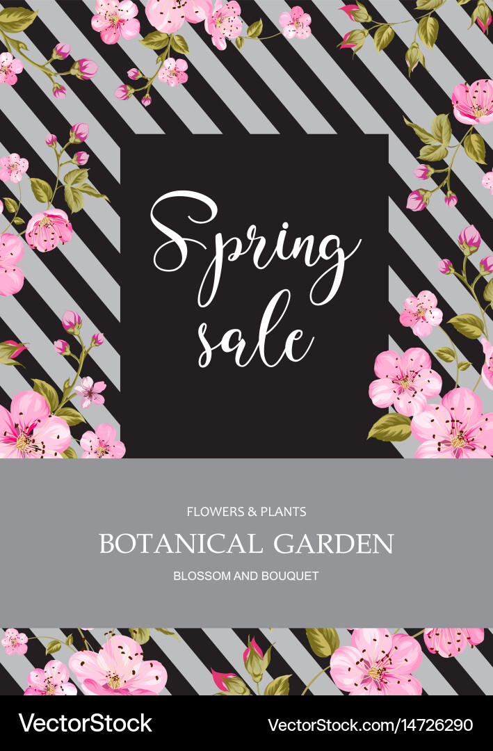 Spring flower card Royalty Free Vector Image - VectorStock