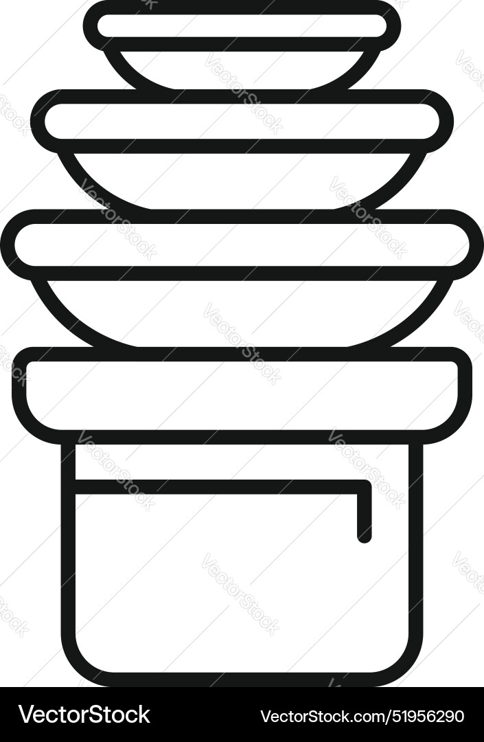 Stack of food containers organizing kitchen space Vector Image