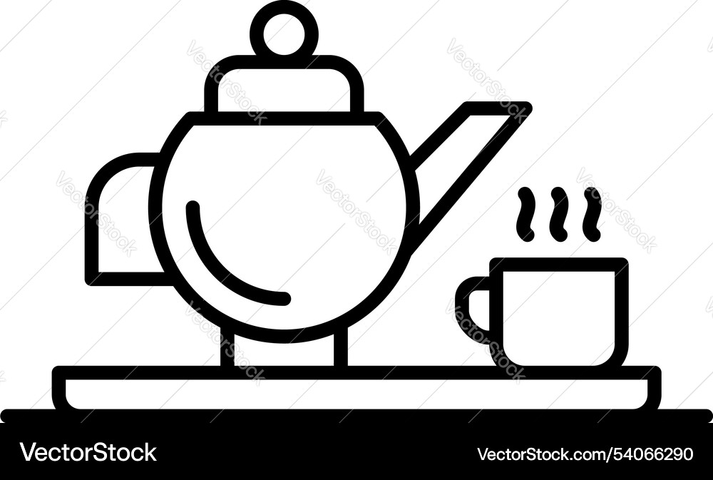 Teapot line icon design Royalty Free Vector Image