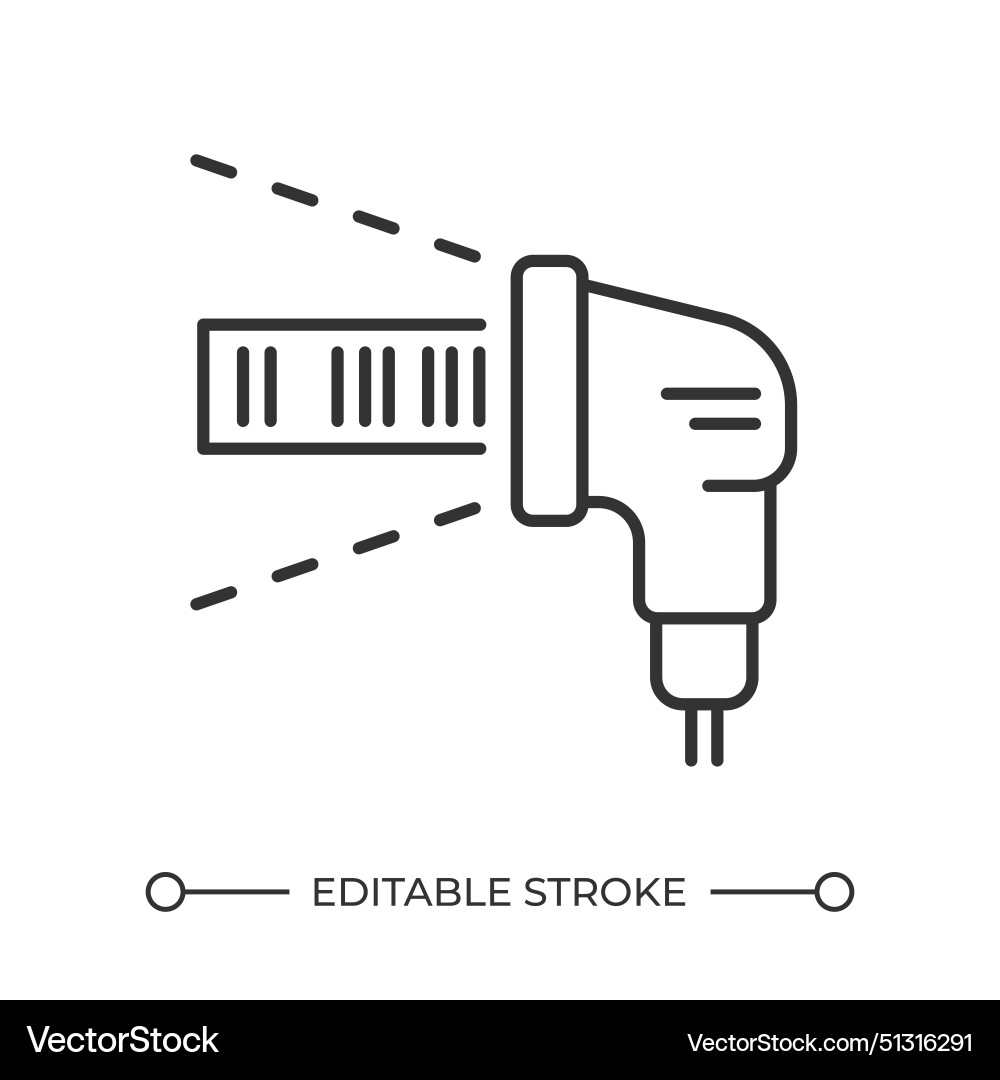 Barcode scanner linear icon Royalty Free Vector Image