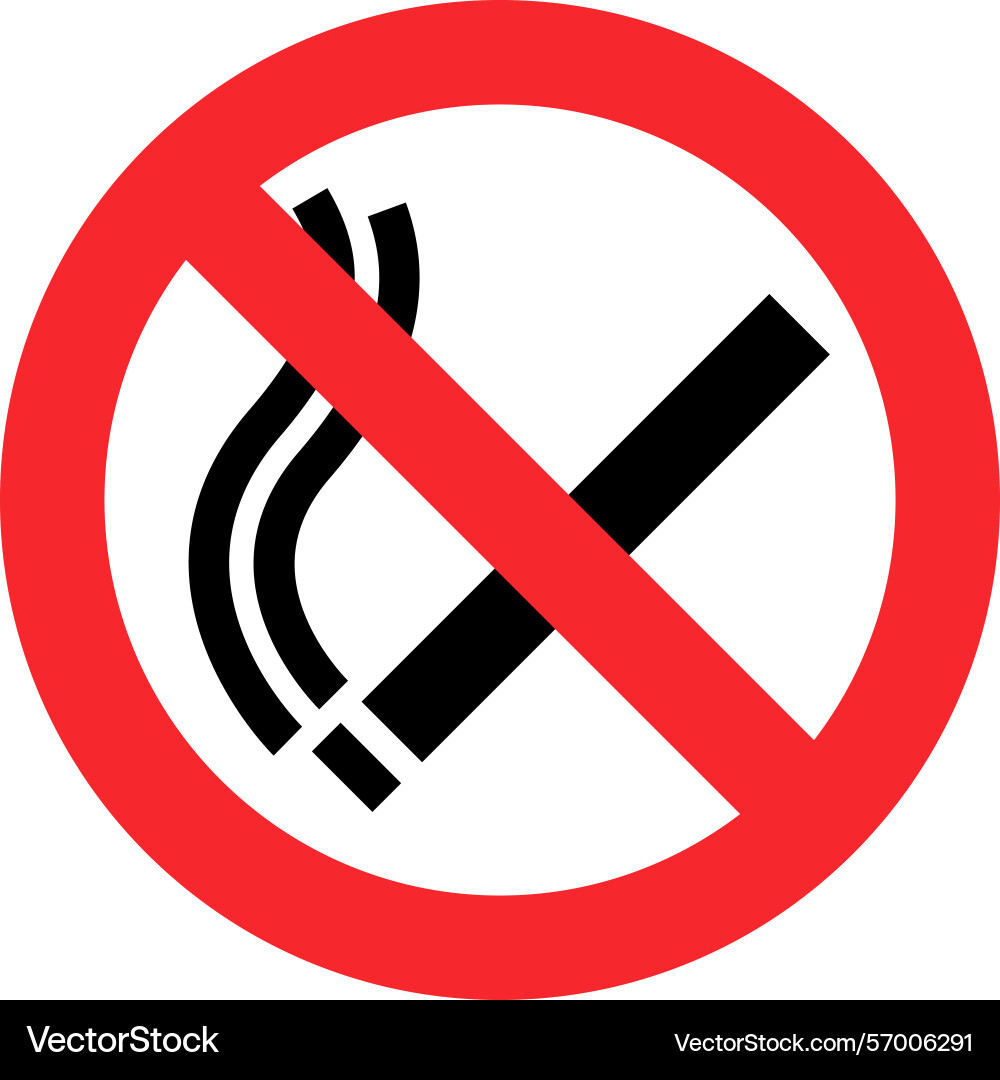 No smoking allowed cigarette prohibited sign Vector Image
