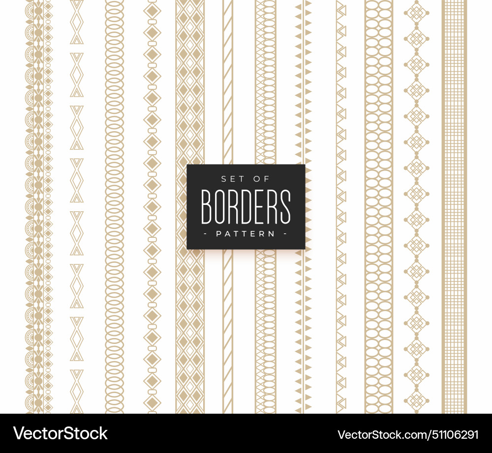 Set of embroidered lace pattern background design Vector Image