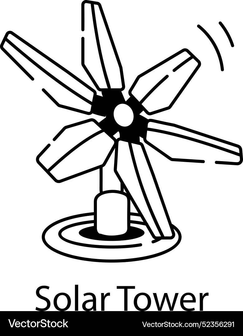 Solar tower Royalty Free Vector Image - VectorStock