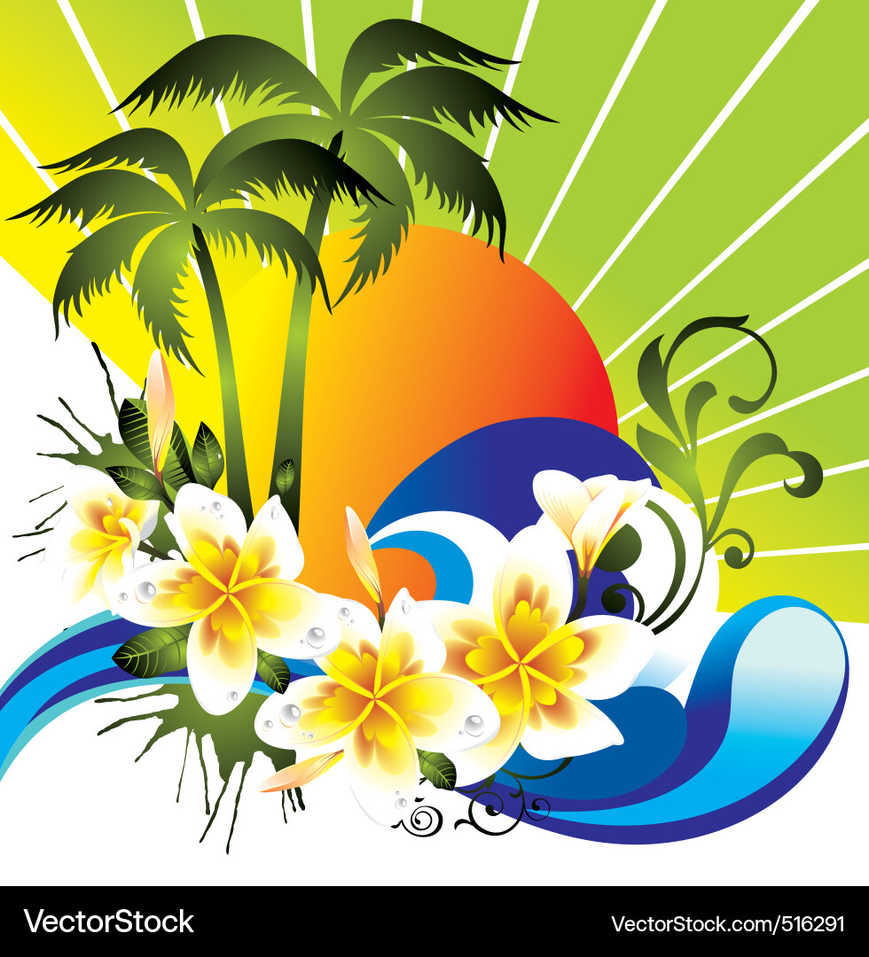 Summer tropical Royalty Free Vector Image - VectorStock