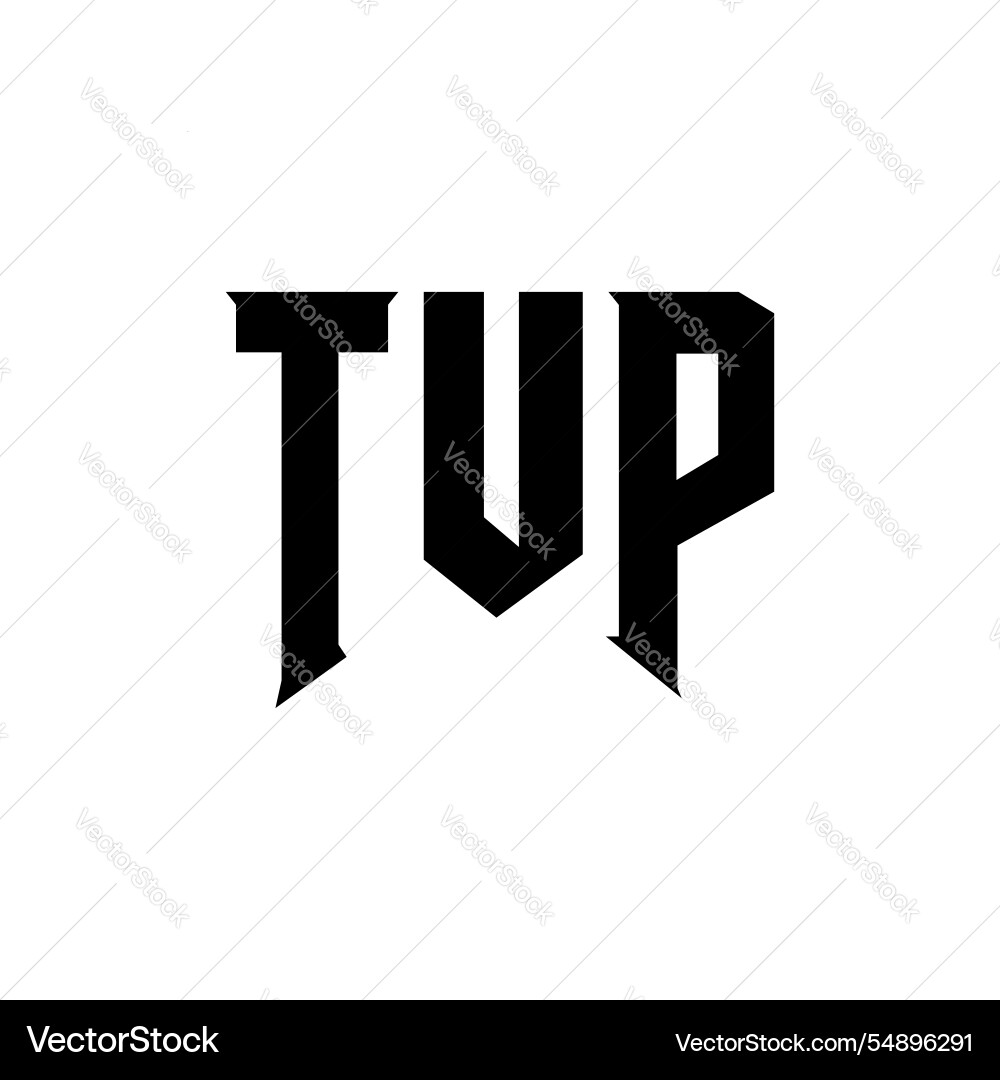 Tup letter logo design for technology company Vector Image