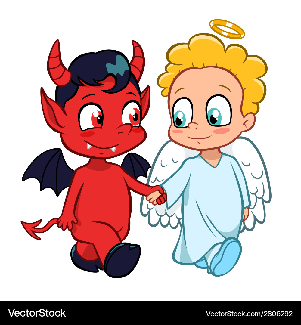 Angel and demon Royalty Free Vector Image - VectorStock