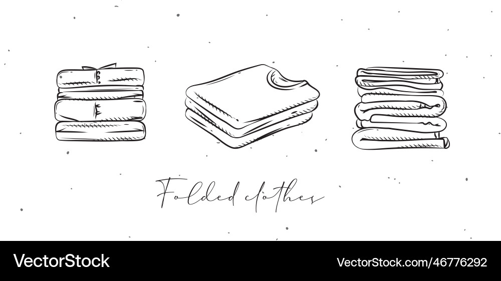 Folded clothes graphic style Royalty Free Vector Image