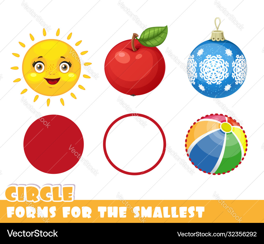 Forms for smallest circle and objects having Vector Image