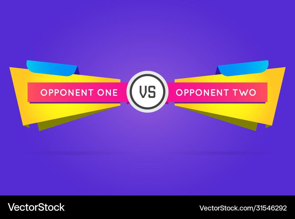 Game versus screen fight backgrounds against each Vector Image