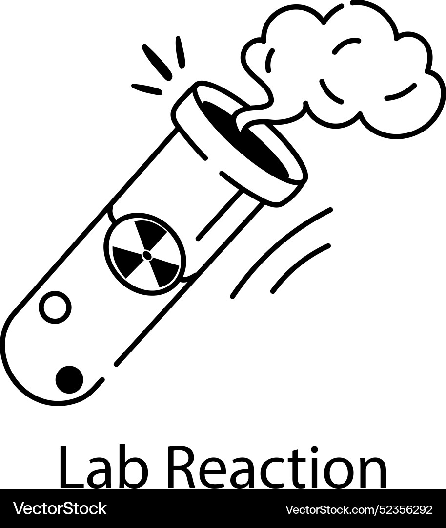 Lab reaction Royalty Free Vector Image - VectorStock