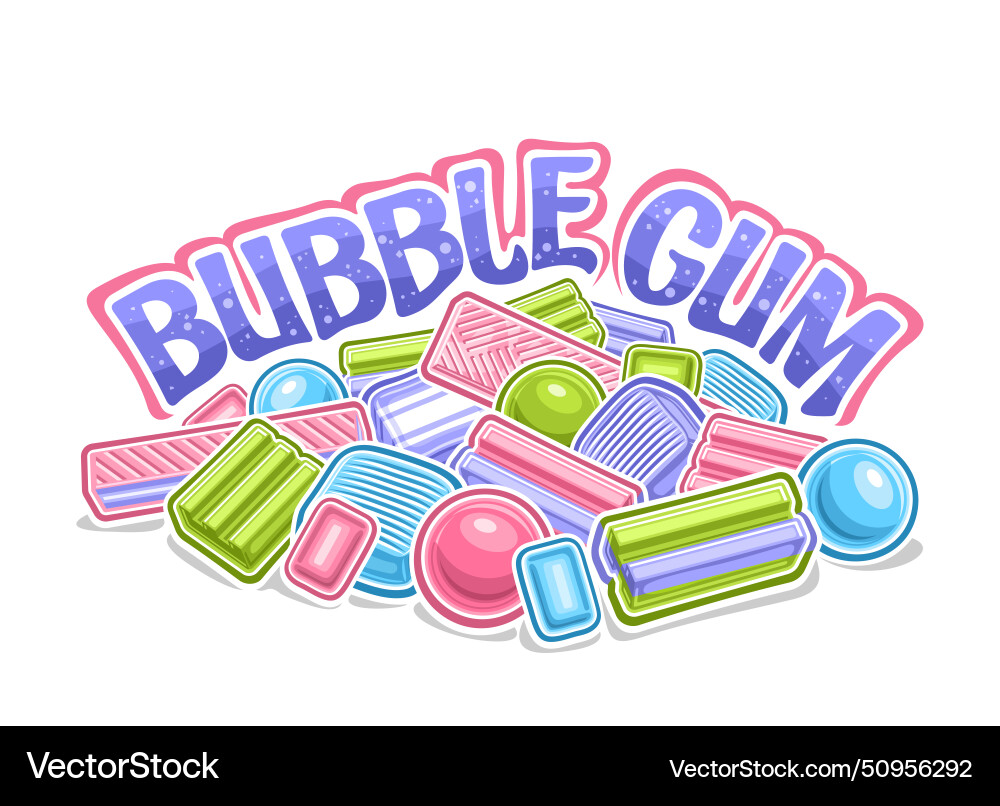 Logo for bubble gum Royalty Free Vector Image - VectorStock