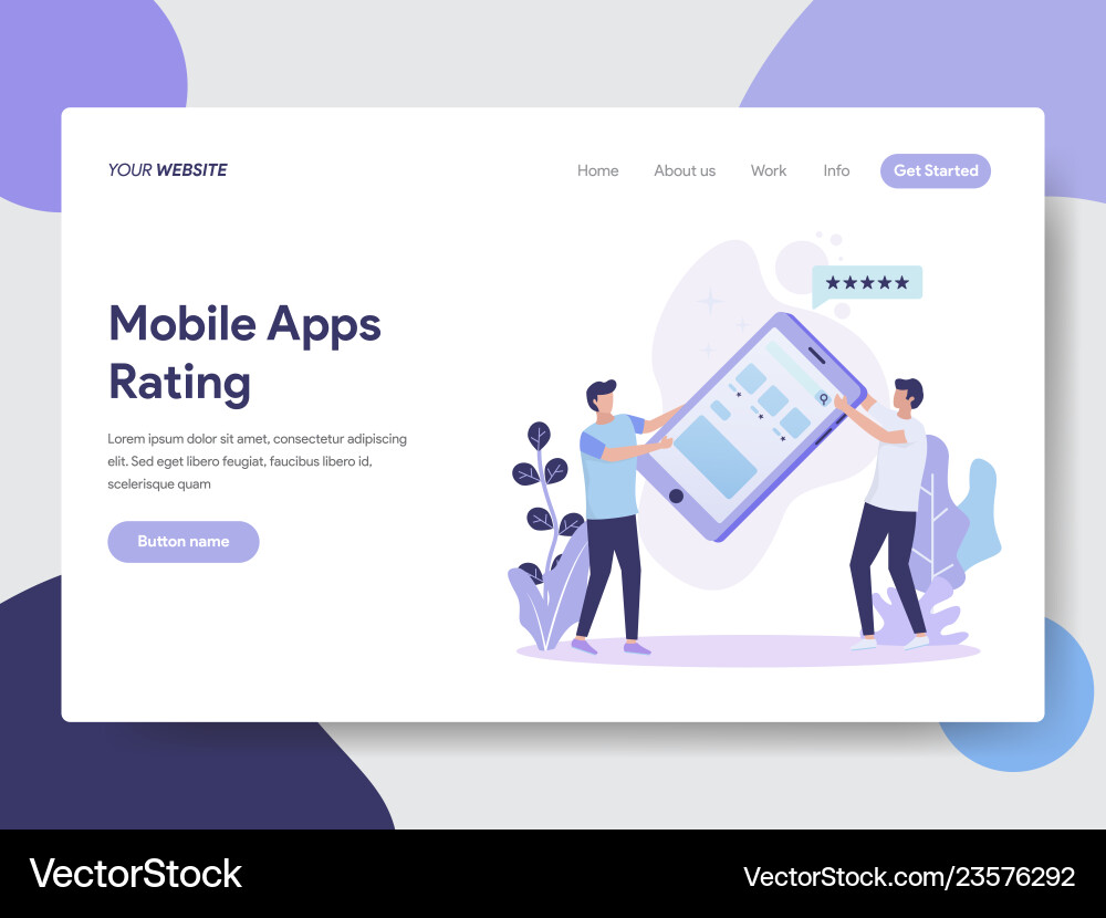 Mobile apps rating Royalty Free Vector Image - VectorStock