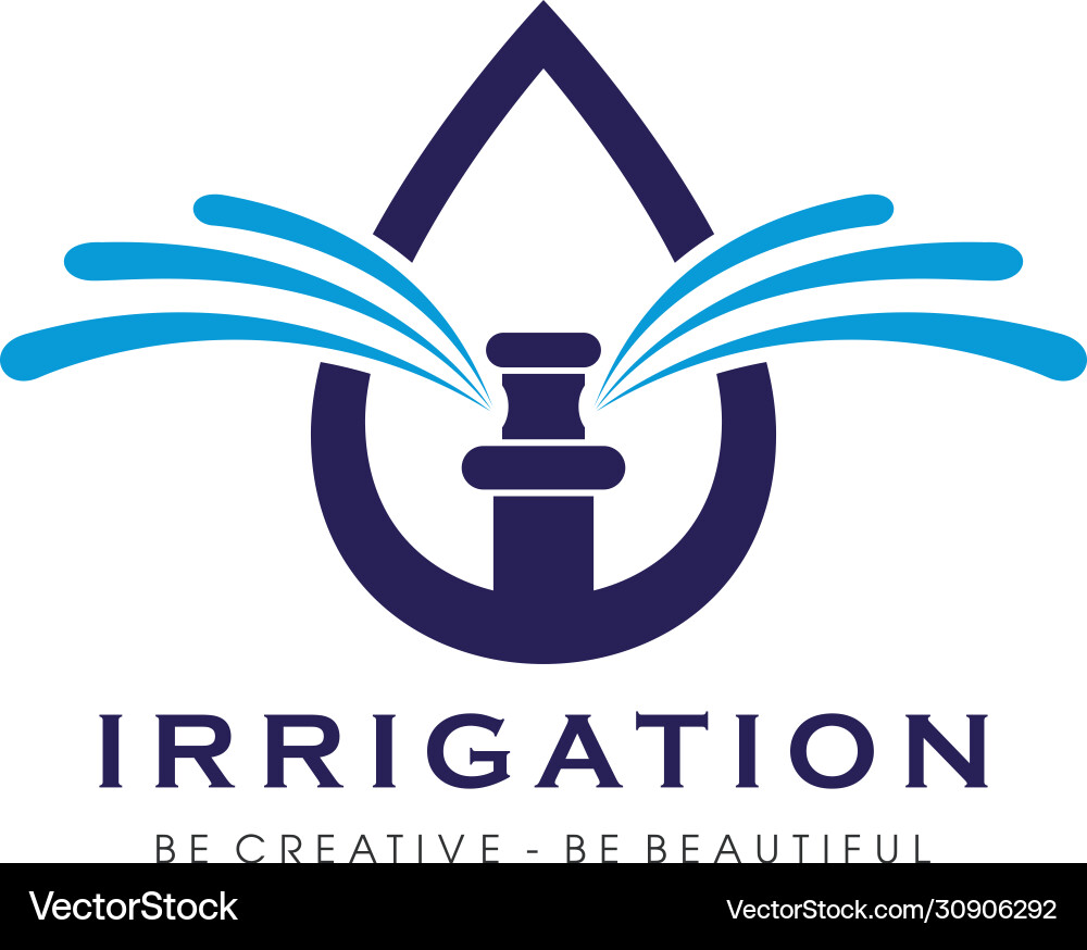 Sprinkler and irrigation logo inspiration Vector Image