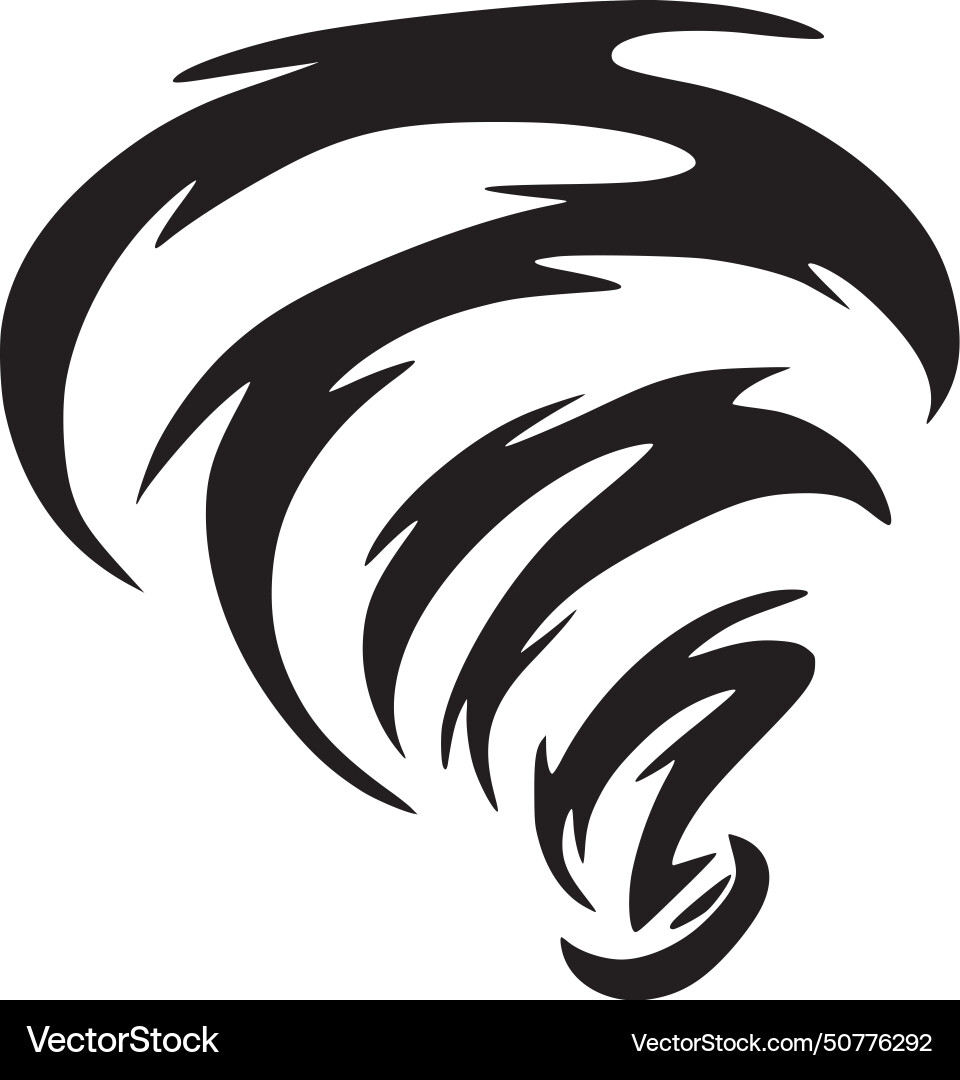 Tornado - minimalist and flat logo Royalty Free Vector Image