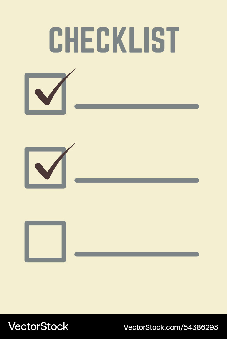 Checklist color icon to-do list paper Royalty Free Vector