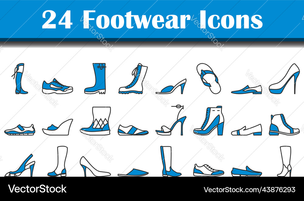 Footwear icon set Royalty Free Vector Image - VectorStock