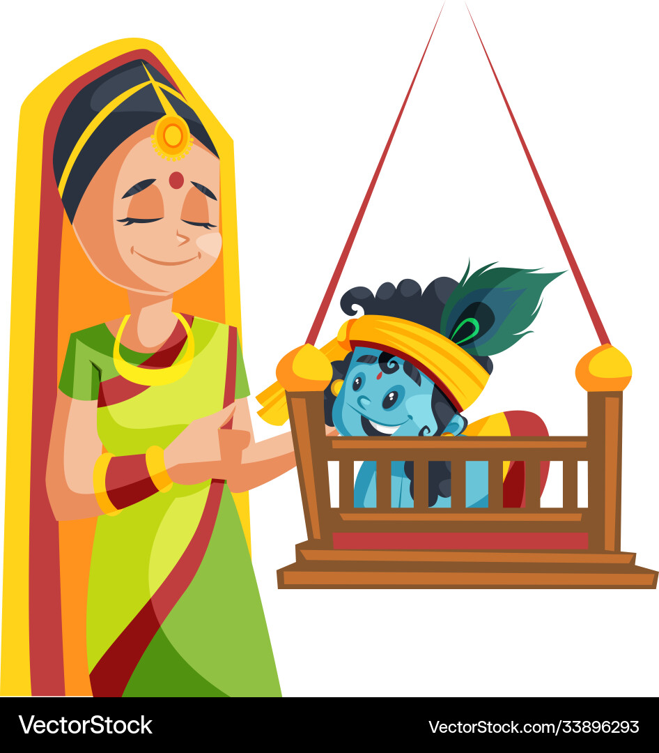 Lord krishna Royalty Free Vector Image - VectorStock