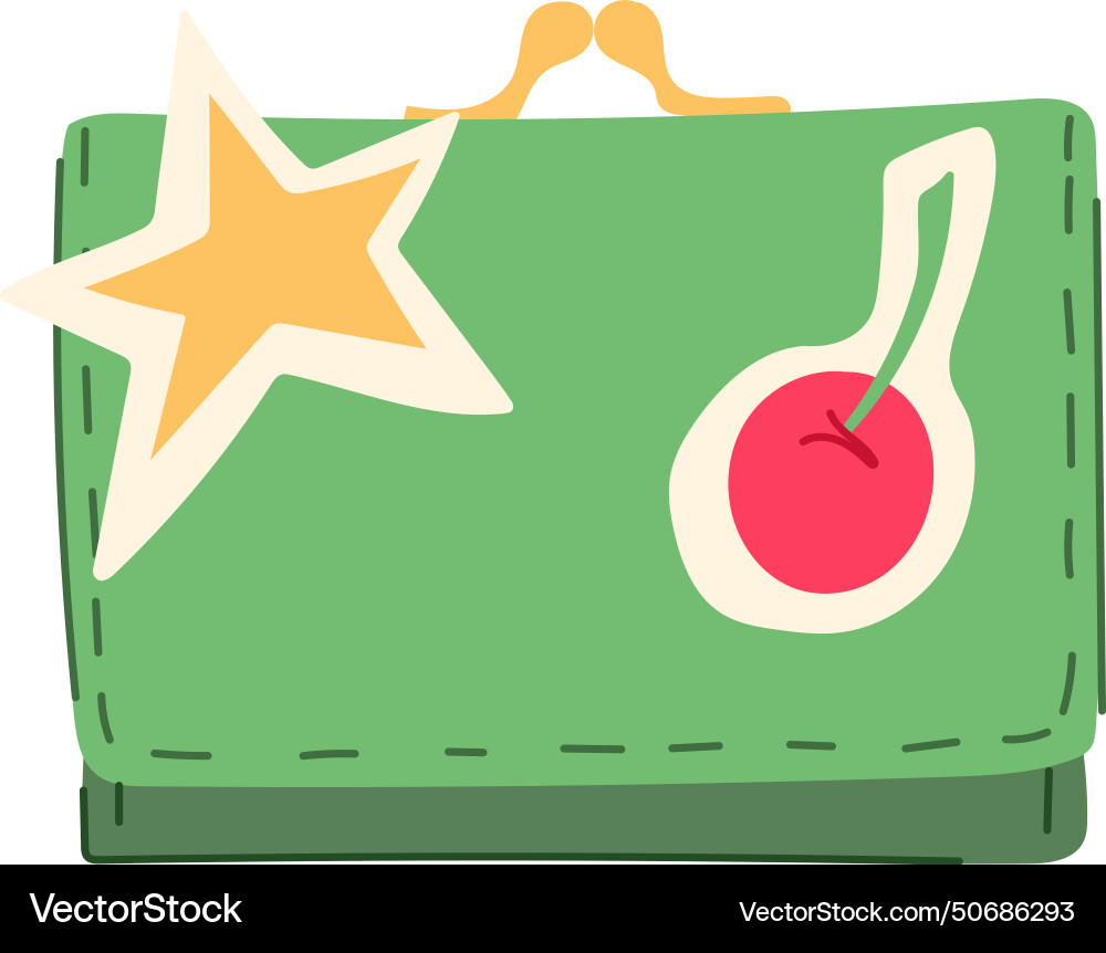 Money wallet cartoon Royalty Free Vector Image