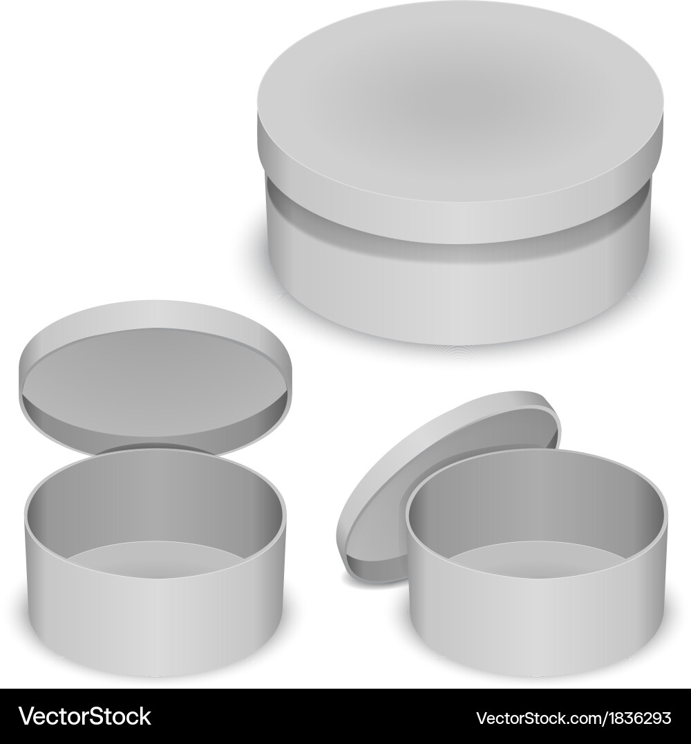 Round box template Royalty Free Vector Image - VectorStock