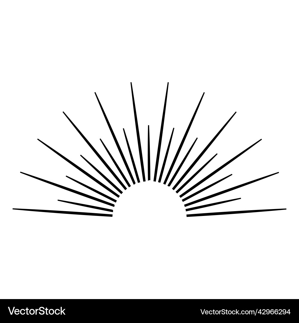 Abstract Dawn Sun Rays Royalty Free Vector Image