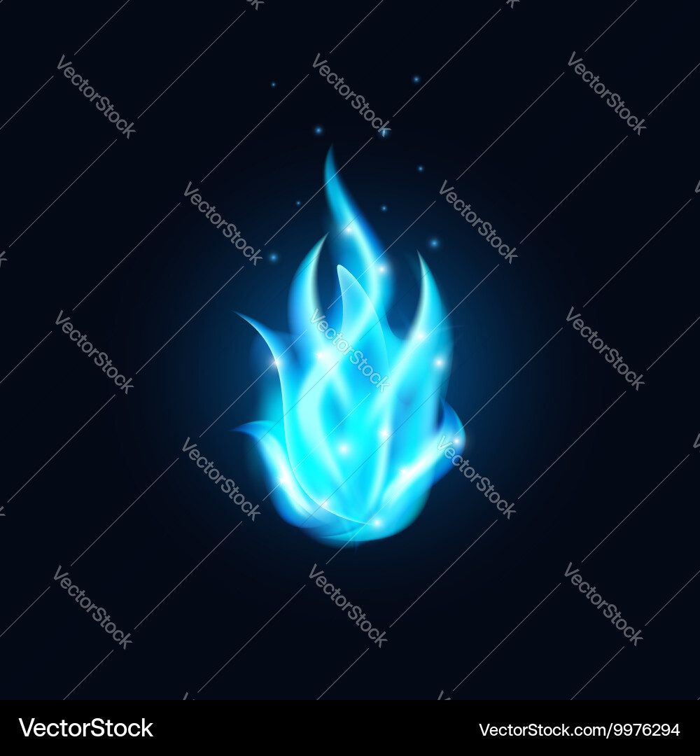 Blue Flame Fire Background Royalty Free Vector Image