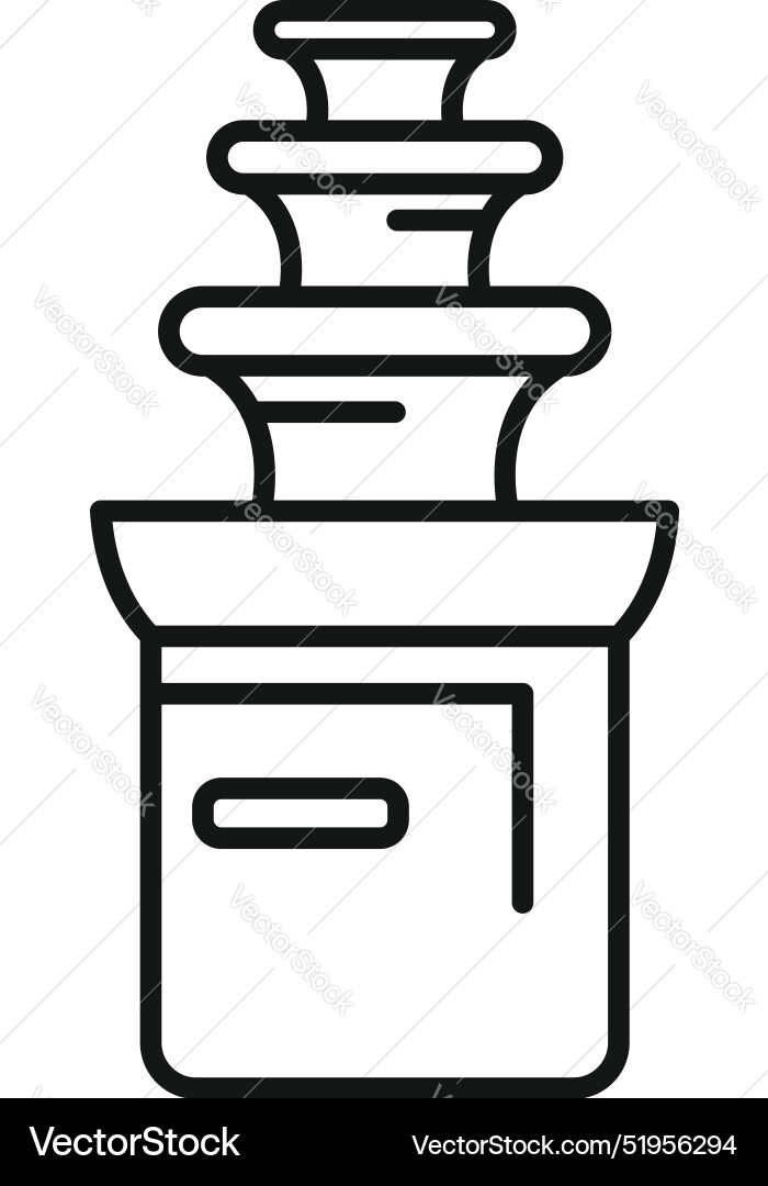 Chocolate fountain cascading sweet indulgence Vector Image