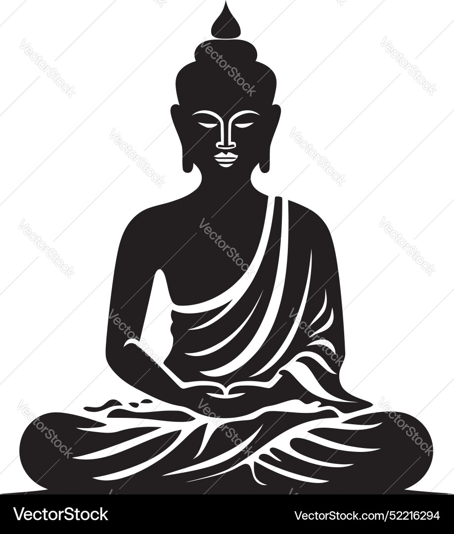 Enlightenments grace lord buddha emblem buddhas Vector Image
