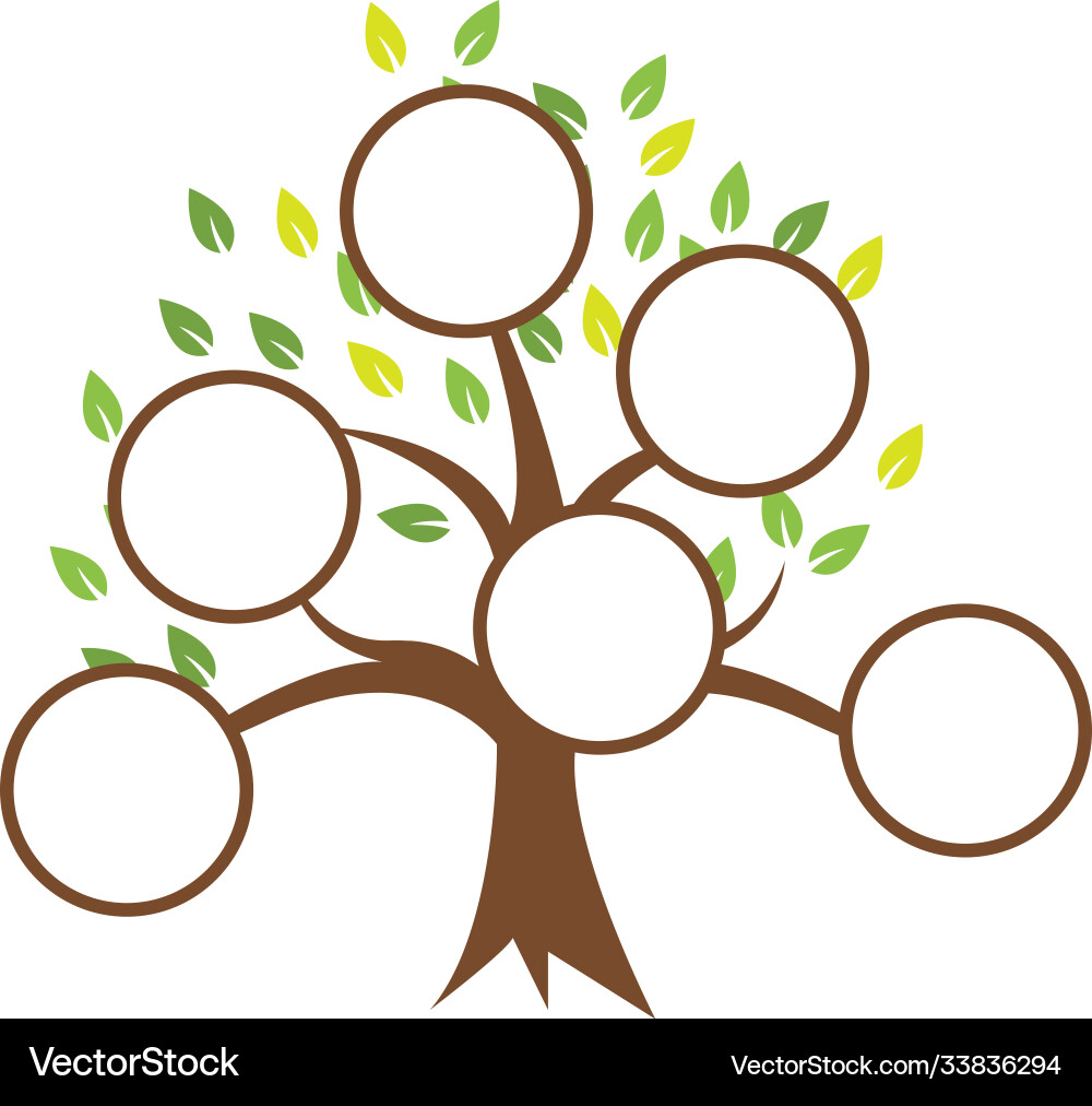 Family tree template design Royalty Free Vector Image