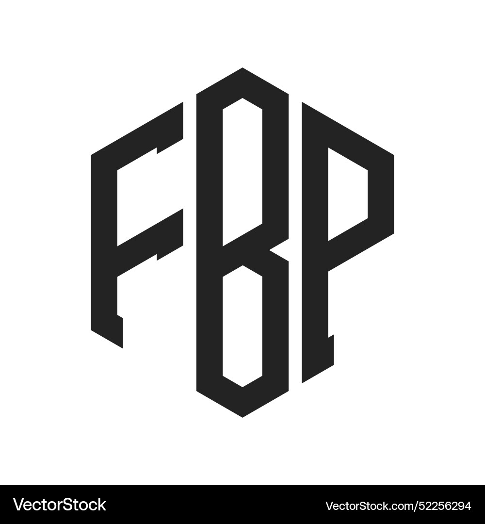 Fbp logo design initial letter monogram Royalty Free Vector
