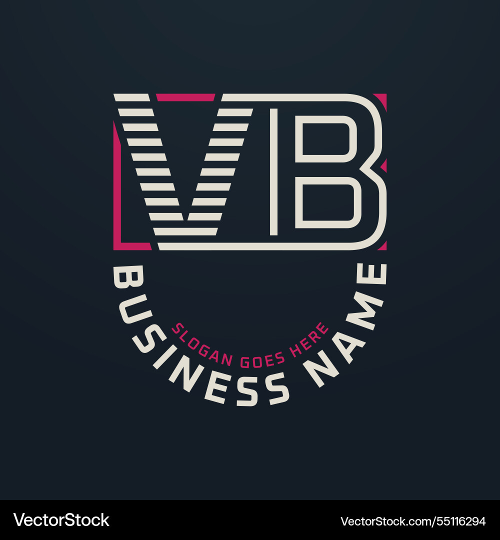 Letter vb premium logo design modern business Vector Image