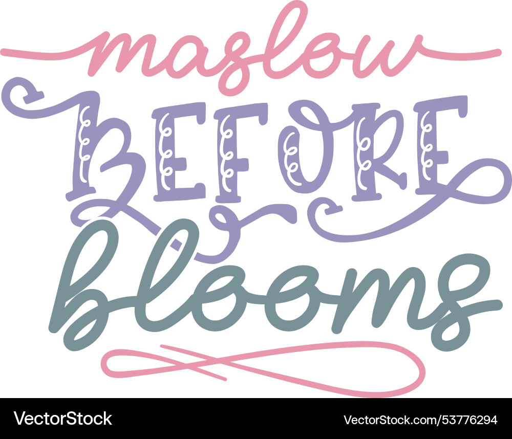 Maslow before blooms Royalty Free Vector Image