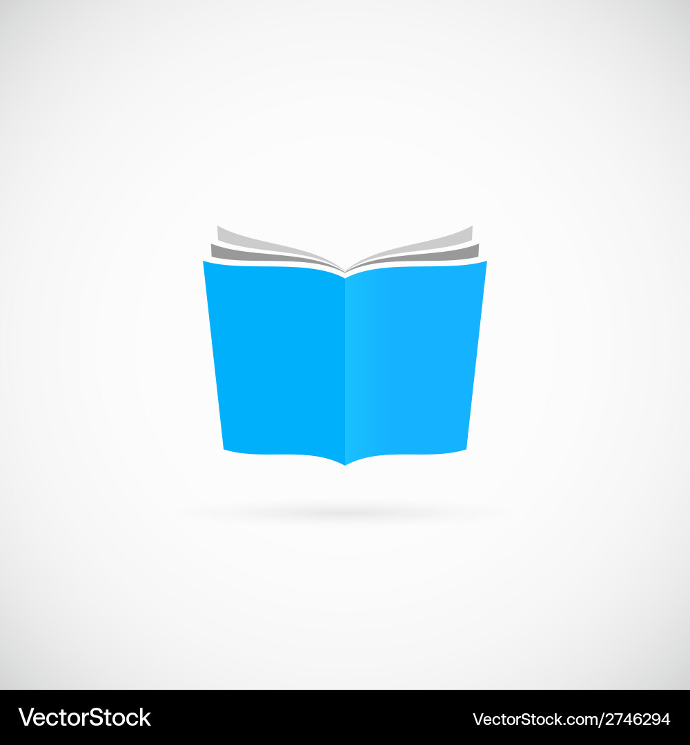 Open book symbol icon or logo template Royalty Free Vector